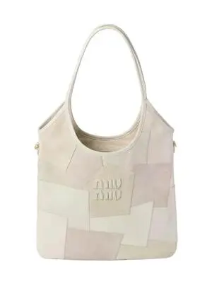 Miu Miu Miu Miu Ivy Leather Patchwork Bag White