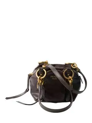 Prada Mini Leather Tote Bag - Brown