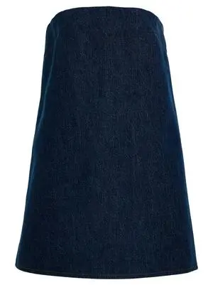 FRAME The Strapless Denim Mini Dress