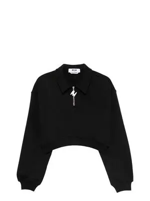 MSGM Cropped Sweatshirt - Black