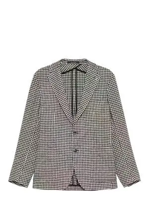 Tagliatore Houndstooth Blazer - Black