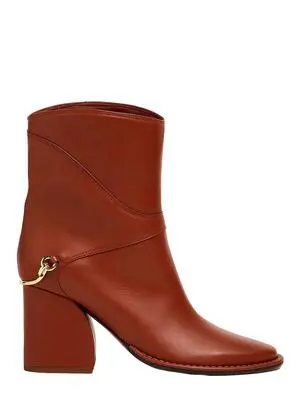 Zimmermann Embellished Leather Ankle Boots - Tan