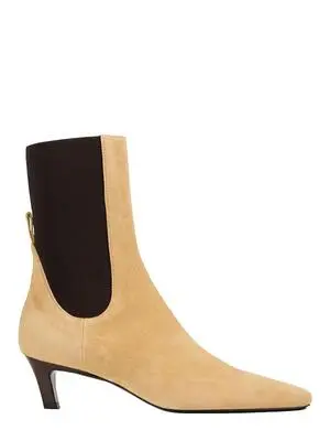 TOTEME Suede Ankle Boots - Sand