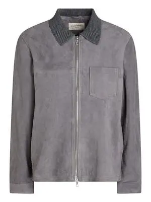 Officine Générale Selim Suede Jacket - Gray