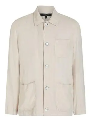 Rag & Bone Rag & Bone Evan Linen Jacket Light Gray