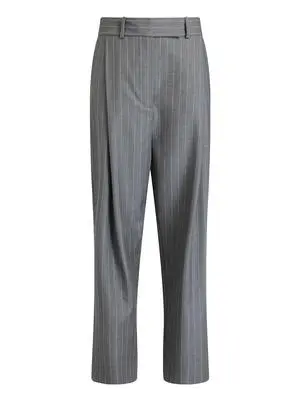 TOTÊME Totême Cropped Pinstriped Wool-Twill Pants