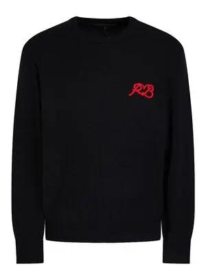 Rag & Bone Embroidered Wool Sweater - Black