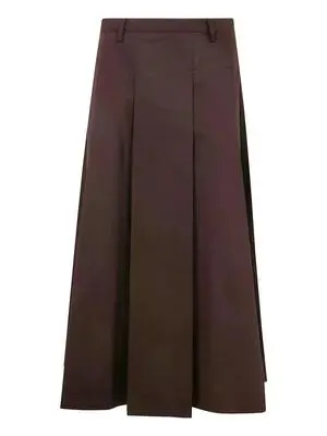 Seventy Pleat-detail A-line Skirt - Brown