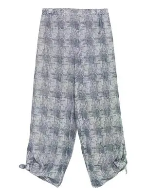 Emporio Armani Patterned-jacquard Trousers - White
