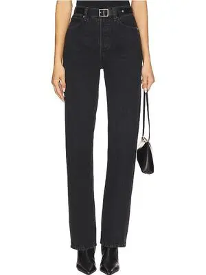 FRAME Vertical Straight Leg Jeans - Black