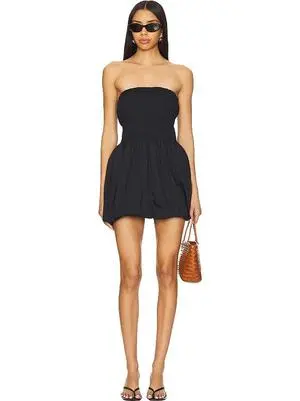 SIMONMILLER Via Smocked Strapless Mini Dress - Black