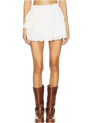 MORE TO COME Karissa Mini Skirt - White