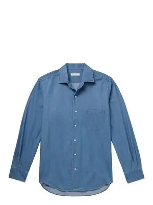 Loro Piana André Cotton-chambray Shirt - Blue