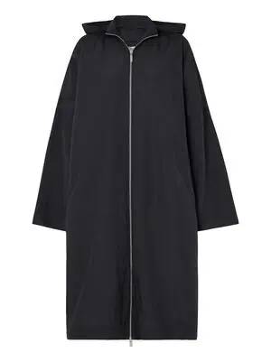 TOTÊME Hooded Recycled-shell Coat - Black