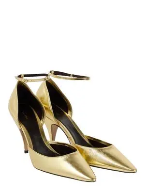 THE ROW Liisa D'orsay Leather Pumps - Gold