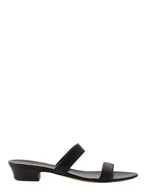 THE ROW Awar Leather Sandals - Black