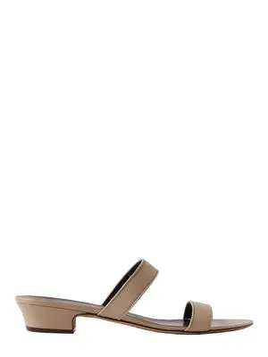 THE ROW Awar Leather Sandals - Neutrals