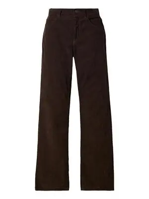 THE ROW Carlyl Cotton-corduroy Pants - Brown