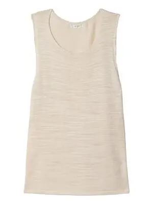 THE ROW Juyah Open-knit Silk Tank - Ecru