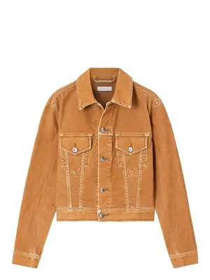 Rabanne RABANNE Flocked Denim Jacket Camel