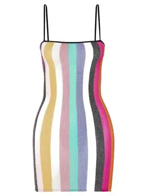 Missoni Striped Metallic Crochet-knit Mini Dress - Multi