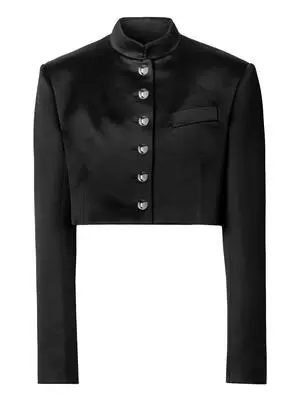 Khaite Samuelson Cropped Jacket - Black