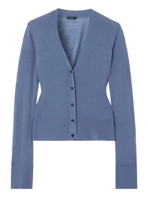 JOSEPH Cashmere Fine Knit Cardigan - Blue