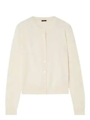 JOSEPH Cotton, Cashmere, And Silk-blend Cardigan - Ivory