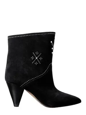 Isabel Marant Loline Studded Ankle Boots - Black
