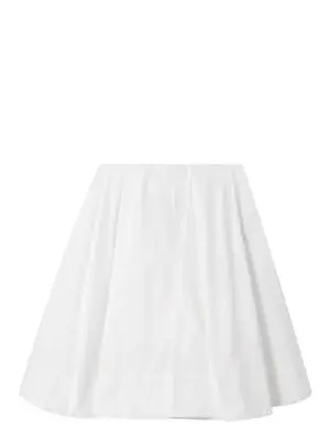 Jacquemus Salon Cotton-poplin Midi Skirt - White
