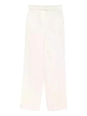 Patrizia Pepe Frayed Trousers - Neutrals
