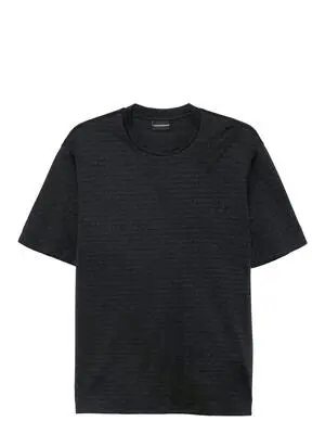 Emporio Armani Monogram-print T-shirt - Black
