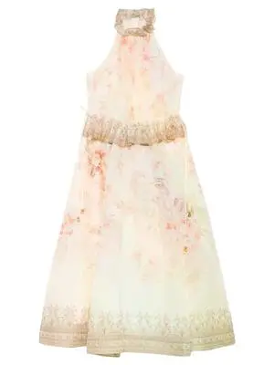 Zimmermann Illuminate Halter Midi Dress - Pink