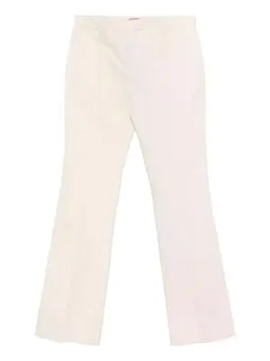 Kenzo Flared Cotton Trousers - Neutrals