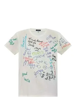 R13 Text-print T-shirt - White