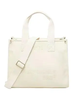 V°73 Logo Embossed Tote Bag - White