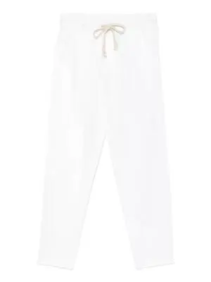 Eleventy Vertical-seamed Track Pants - White