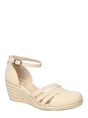 EASY WORKS BY EASY STREET Daytona Espadrille Platform Wedges - Bone