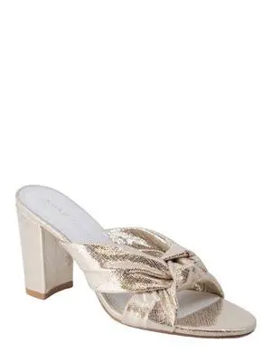 KOKO + PALENKI KOKO + PALENKI Paxton Metallic Leather Slide Sandal Gold Metallic Buff
