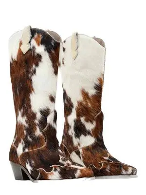 ALLSAINTS AllSaints Dolly Western Boots Cow Print