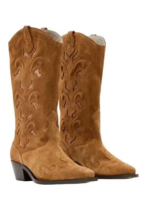 ALLSAINTS Dolly Western Boots - Etch Tan Brown