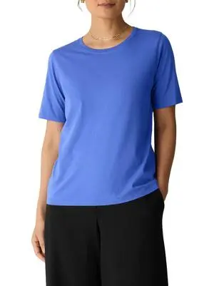 Eileen Fisher Crewneck Organic Cotton T-shirt - Blstr