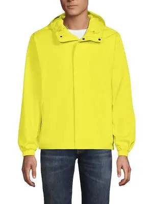 LANDS' END Waterproof Packable Rain Jacket - Limelight