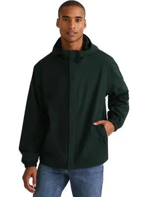 LANDS' END Waterproof Packable Rain Jacket Lush Forest