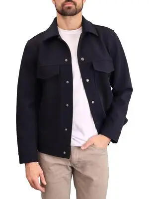 Bagatelle Double Face Performance Twill Trucker Jacket - Navy