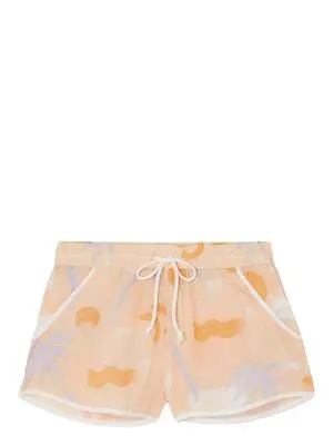 Paradised Hanna Printed Voile Shorts - Pastel Orange