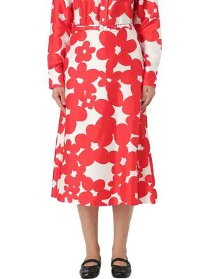 Marni Printed Skirt - Red
