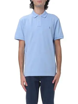 Polo Ralph Lauren Short-sleeved Cotton Polo Shirt With Embroidered Pony Logo Blue
