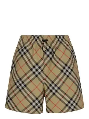 Burberry Burberry Vintage Check Polyester Shorts Sand