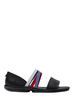 Camper Flat Sandal - Black